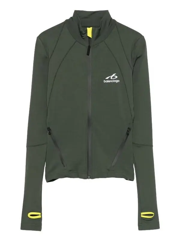 Balenciaga Fitted Zip Fastening Jacket - Green