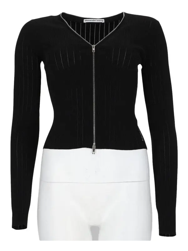 Alexander Wang Pointelle Cardigan - Black