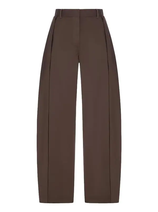 Loewe Lightweight Cotton And Silk Gabardine Trousers - Brown