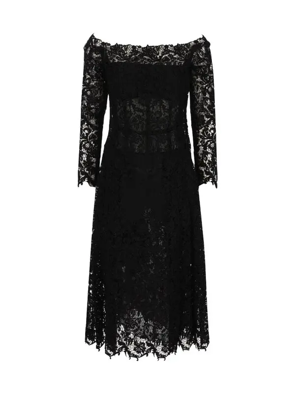 Fendi Floral Lace Midi Dress - Multicolor