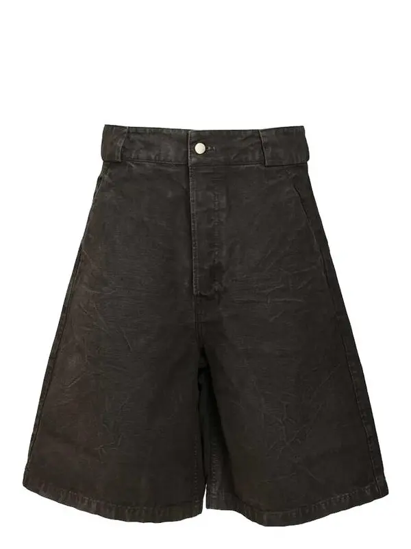Fear Of God Washed Cotton Denim Shorts - Black