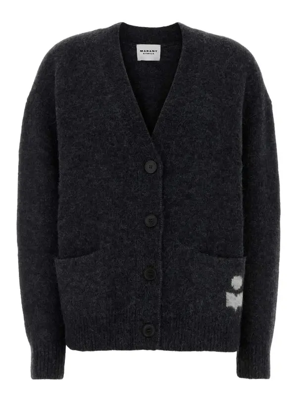 Isabel Marant Étoile Dark Grey Alpaca Blend Eborah Cardigan - Gray
