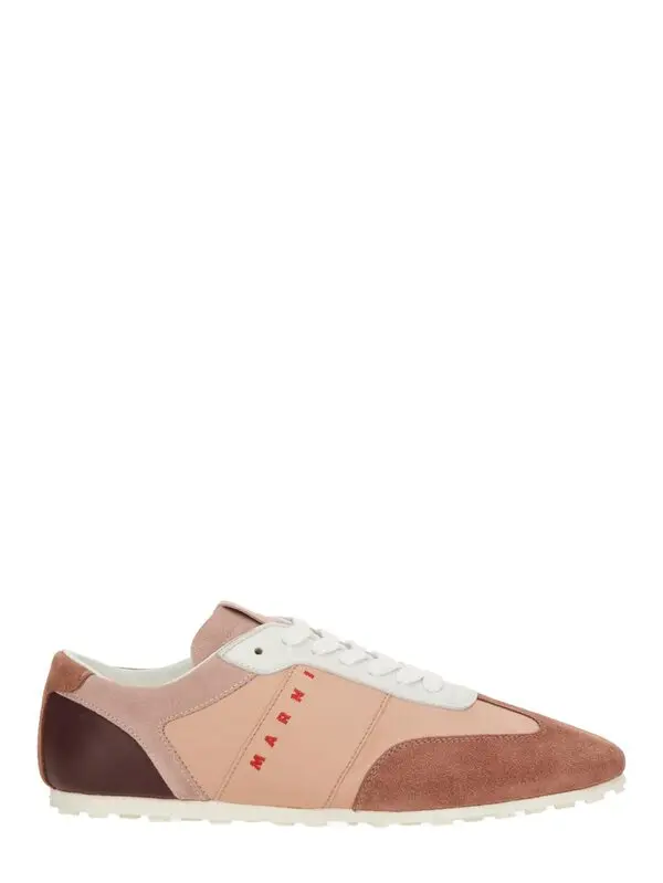 Marni Leather Sneakers - Cream