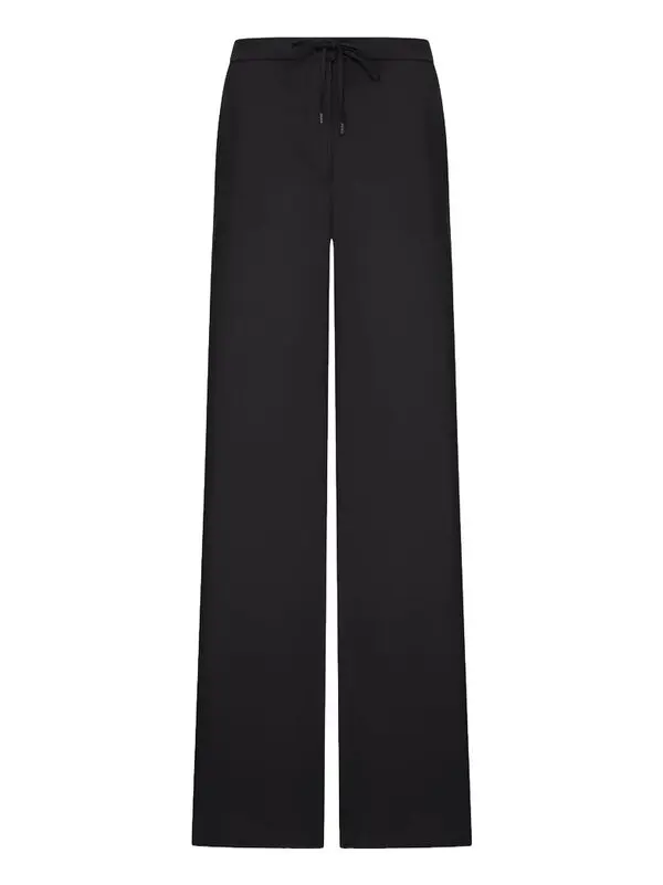 Max Mara Wool Canvas Trousers - Black