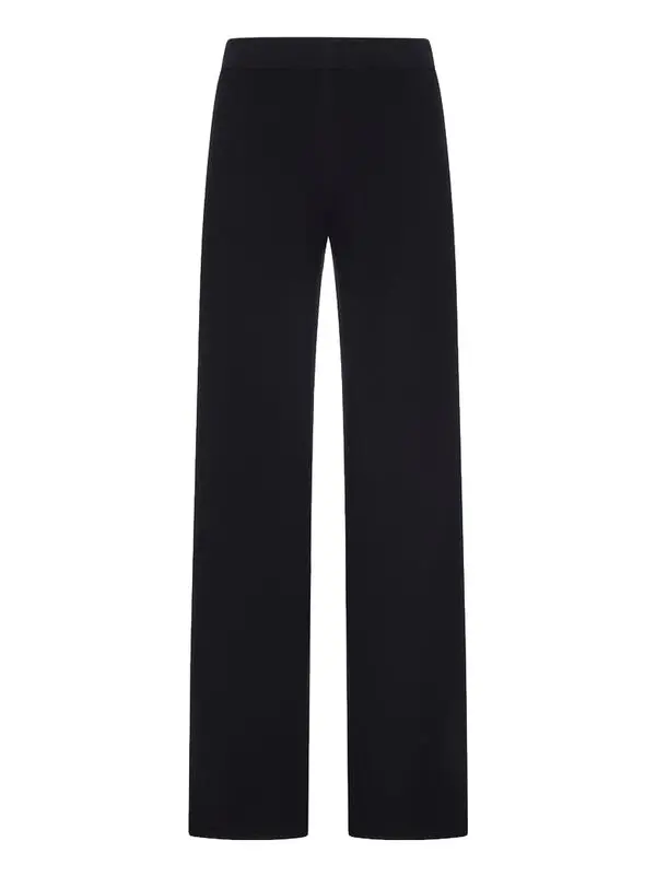 Max Mara Straight-leg Knitted Trousers - Black