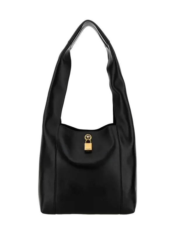 Saint Laurent Leather Tanger Shopping Bag - Black