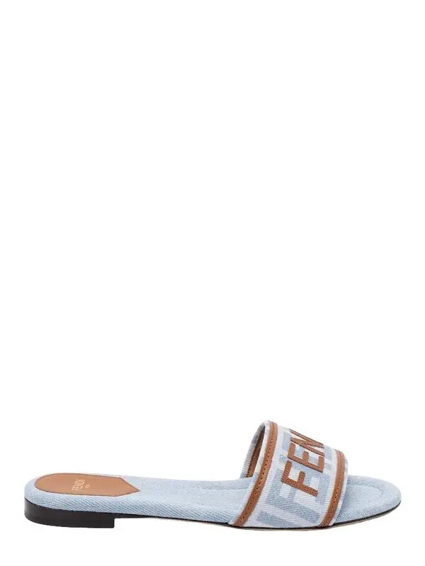 Fendi Denim Slides - Multicolor