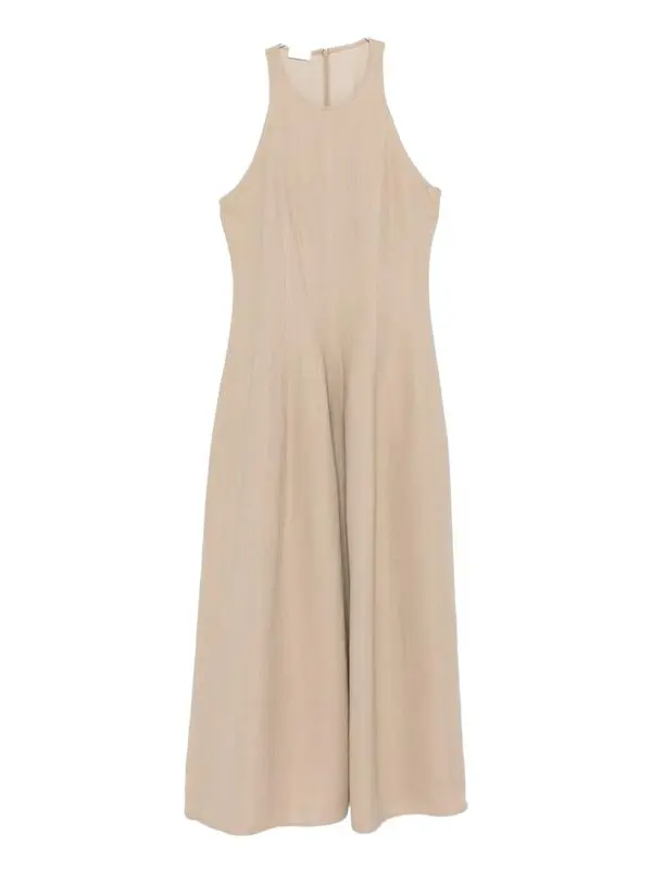 Brunello Cucinelli Linen Blend Long Dress - Multicolor