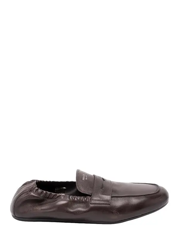 Prada Antiqued Leather Loafers - Multicolor