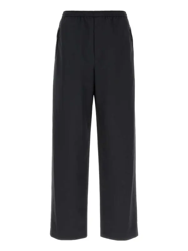 JIL SANDER Tech Fabric Wide-leg Pant - Black