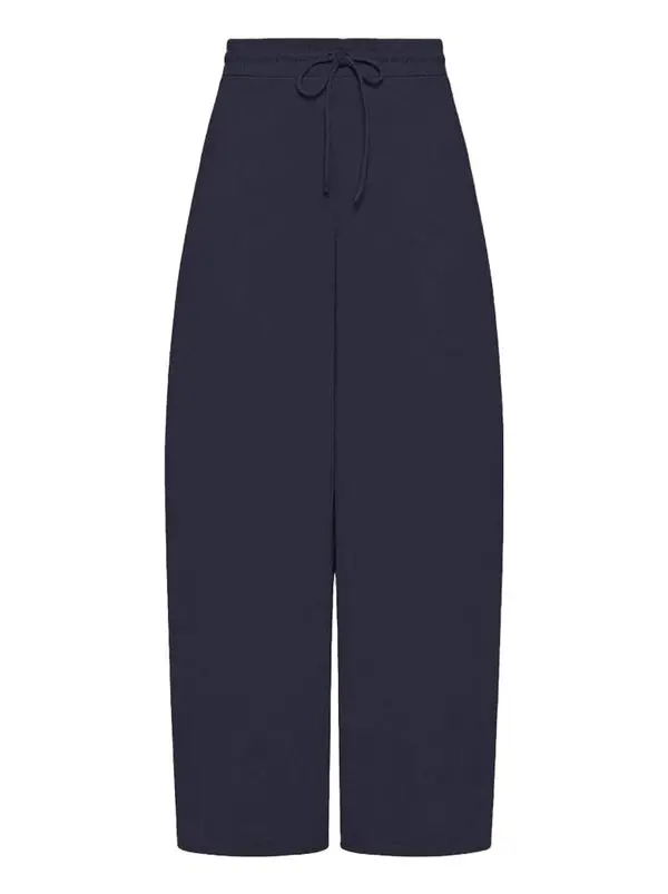 Max Mara Barrel-leg Technical Cotton Jersey Pants - Blue