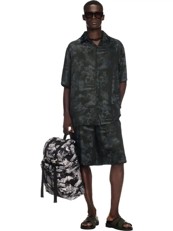 Off-White Jacquard Fresco Bowling Shorts - Black