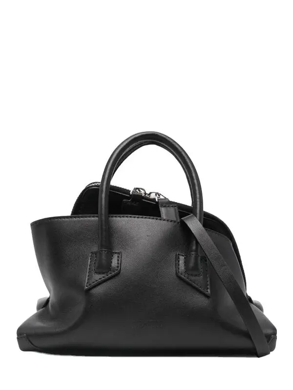 Attico Leather Tote Bag - Black