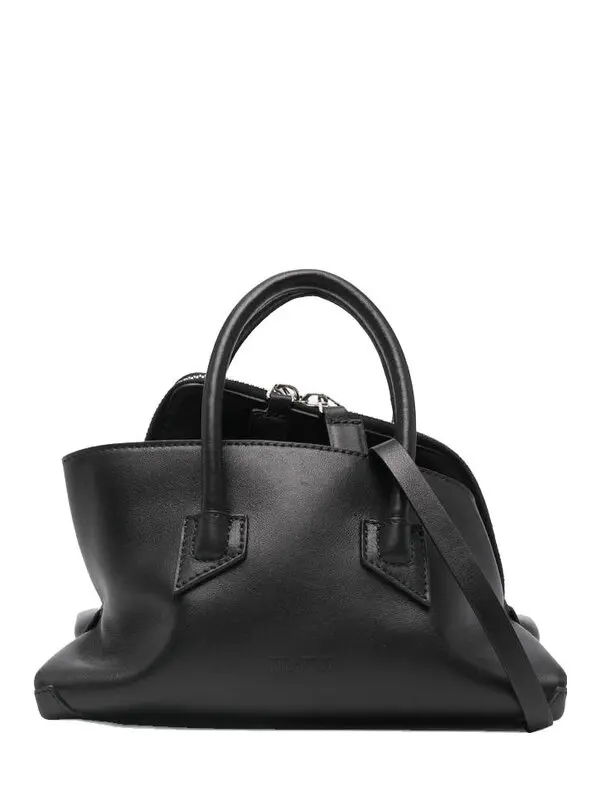 Attico Leather Tote Bag - Black
