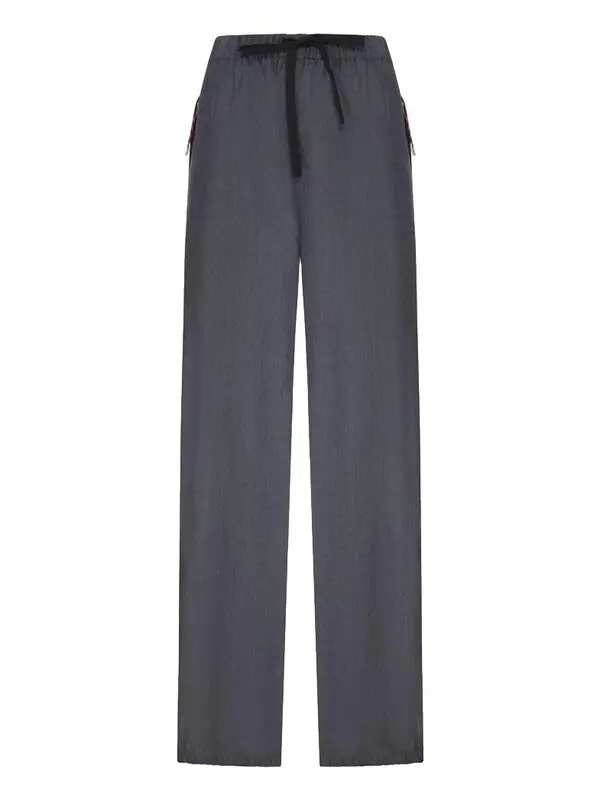 Prada Wool And Mohair Sports Trousers - Gray
