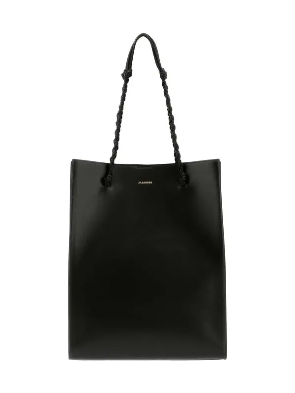 JIL SANDER Leather Tangle Shopping Bag - Black