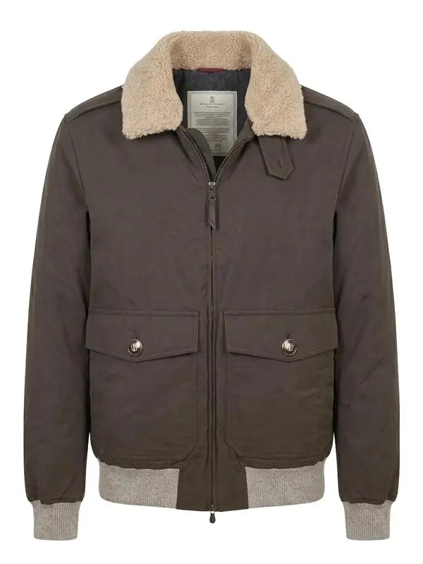Brunello Cucinelli Padded Bomber Jacket - Multicolor