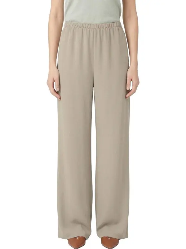Max Mara Stretch Silk Palazzo Trousers - Cream