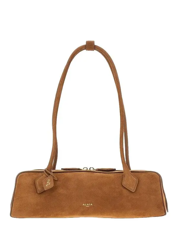 Alaïa Nubuck Leather Medium Le Teckel Bag - Brown