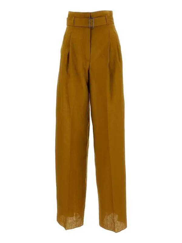 Max Mara Linen Trousers - Brown