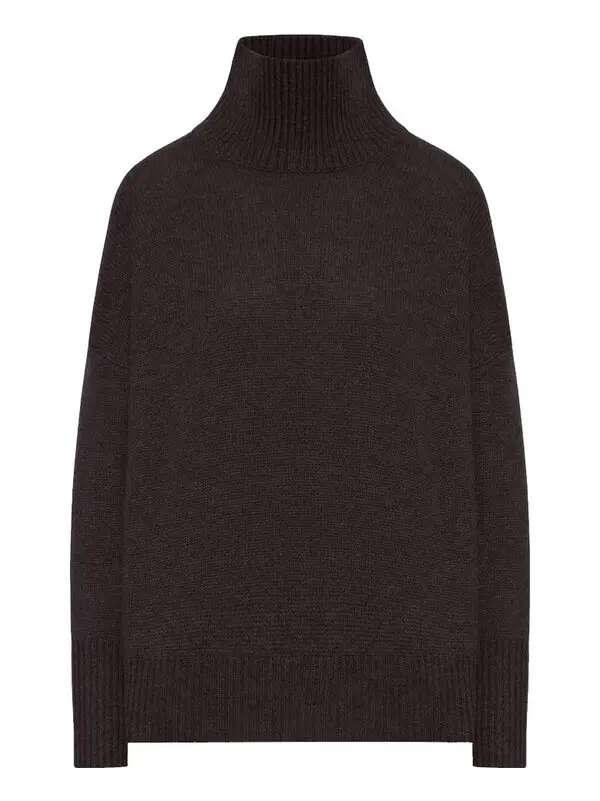 LISA YANG Cashmere Turtleneck Sweater - Brown