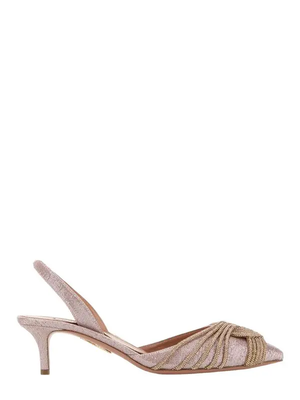 AQUAZZURA Fabric Gatsby Pumps - Pink