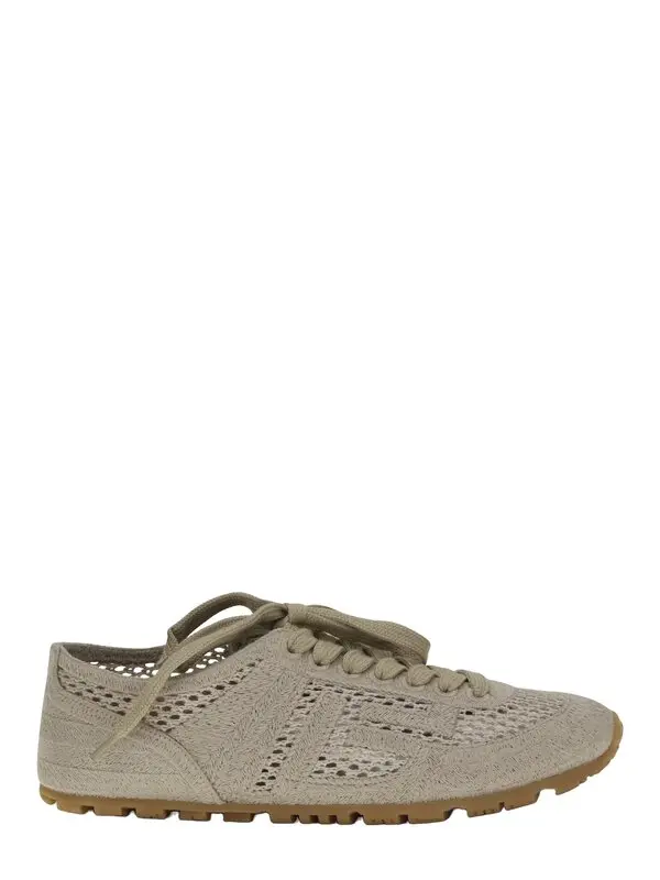 Balmain Racer 45 Macramé Sneakers - Cream