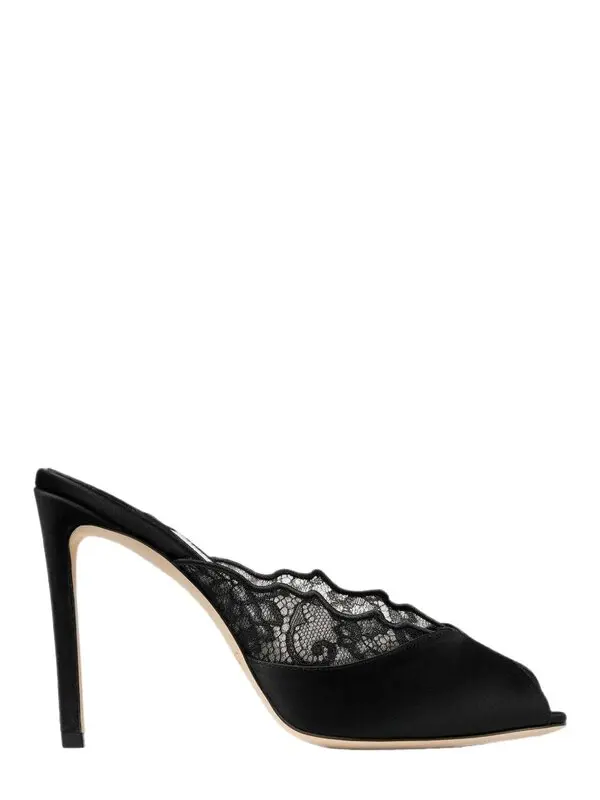 JIMMY CHOO Brigitte Lace Mules - Multicolor