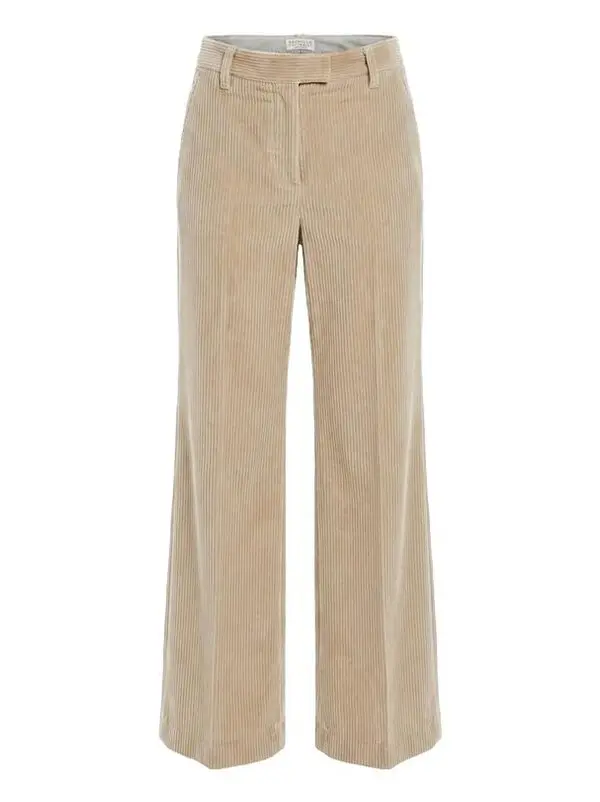 Brunello Cucinelli Cotton Palazzo Pants - Cream