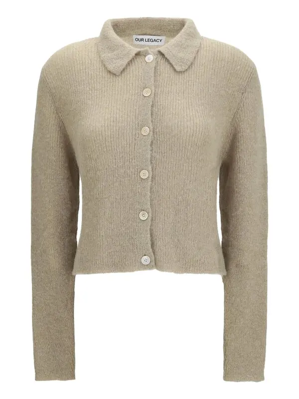 Our Legacy Polo Collar Sweater With Buttons - Cream