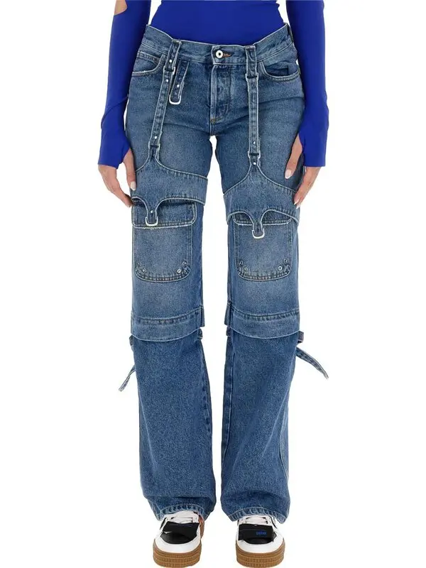 Off-White Cargo Jeans - Blue