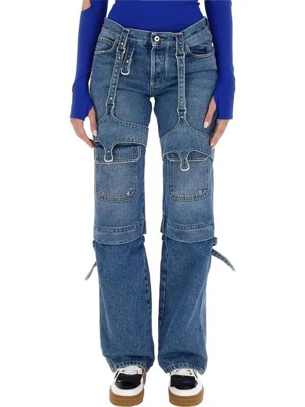 Off-White Cargo Jeans - Blue