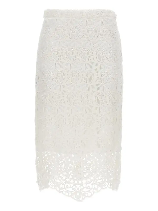 Burberry Lace Skirt - White