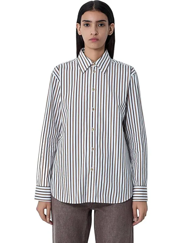 Bottega Veneta Stripe Button-down Shirt - Brown