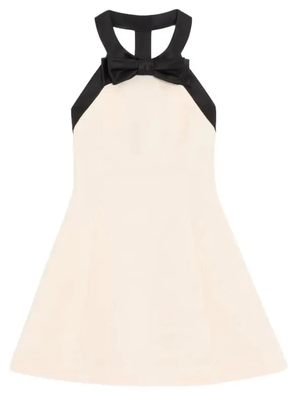 Valentino Garavani Crepe Couture Halter Neck Dress - Cream