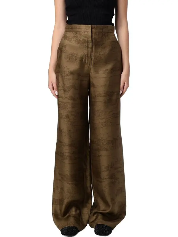 Max Mara Silk Trousers - Brown