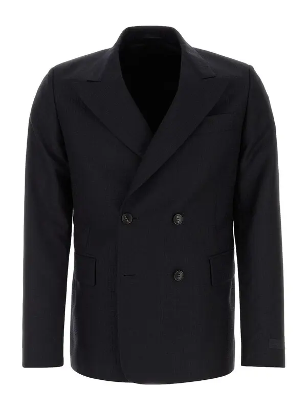 LANVIN Double-breasted Structured Blazer - Multicolor