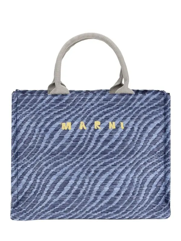 Marni Fabric Tote Bag - Blue