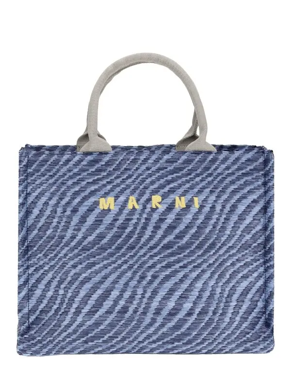 Marni Fabric Tote Bag - Blue