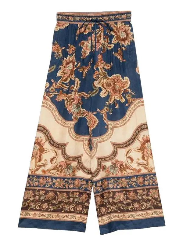 Zimmermann Trousers Palazzo Pants - Blue