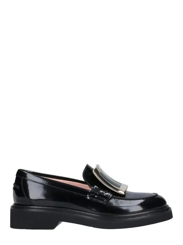 ROGER VIVIER Viv’ Rangers Leather Loafers - Black