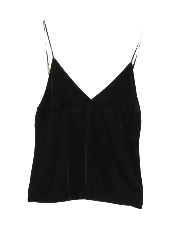 Saint Laurent Satin V-neck Top - Multicolor