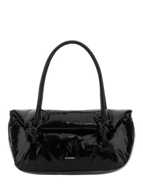 JIL SANDER Leather Knot Handle Handbag - Black