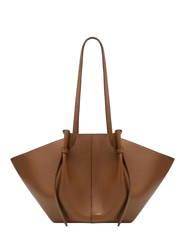 Yuzefi Mochi Shoulder Bag In Pebble-grained Leather - Brown
