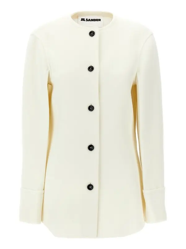 JIL SANDER Wool Jacket - White