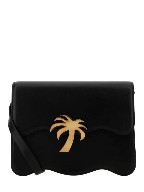 Palm Angels Leather Palm Beach Crossbody Bag - Black