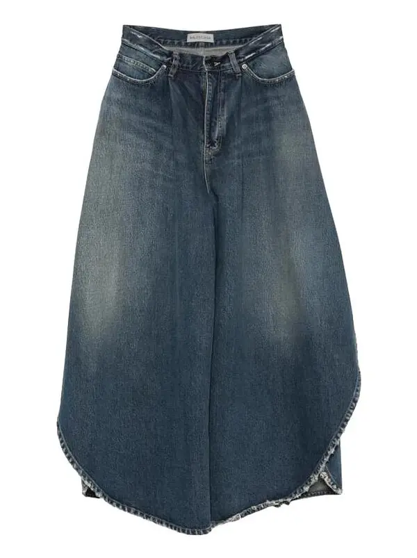 Balenciaga Denim Wide-leg Jeans - Blue