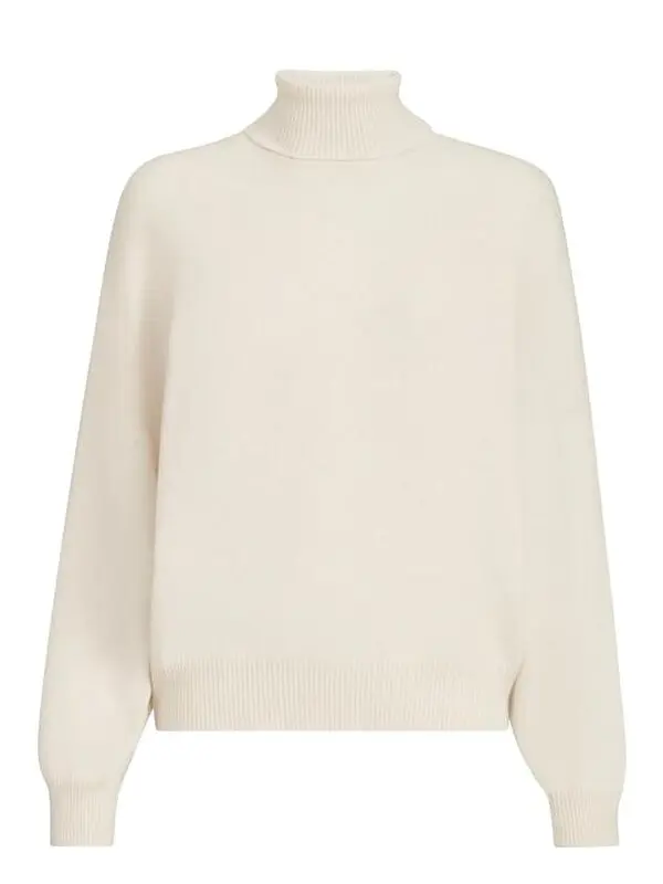 Brunello Cucinelli Cashmere Turtleneck Jumper - Cream