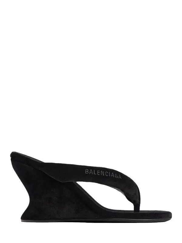 Balenciaga Gaeta Wedge Flip-flops - Black