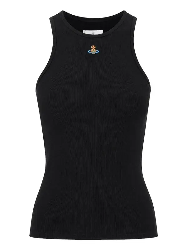 VIVIENNE WESTWOOD Logo Tank Top - Black